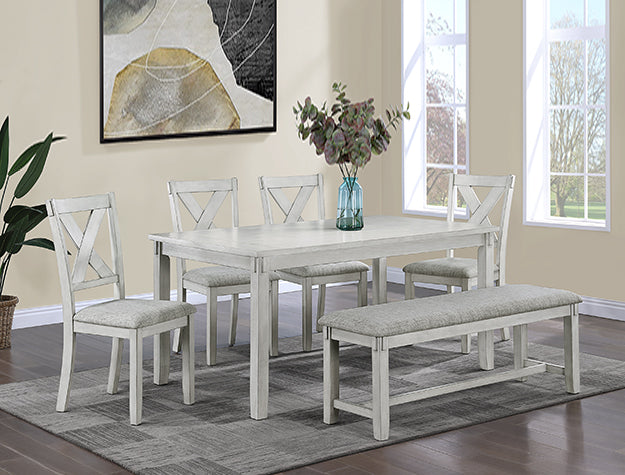 Clara Driftwood 6pc Dining Room Set 2321 – Harwin Furniture