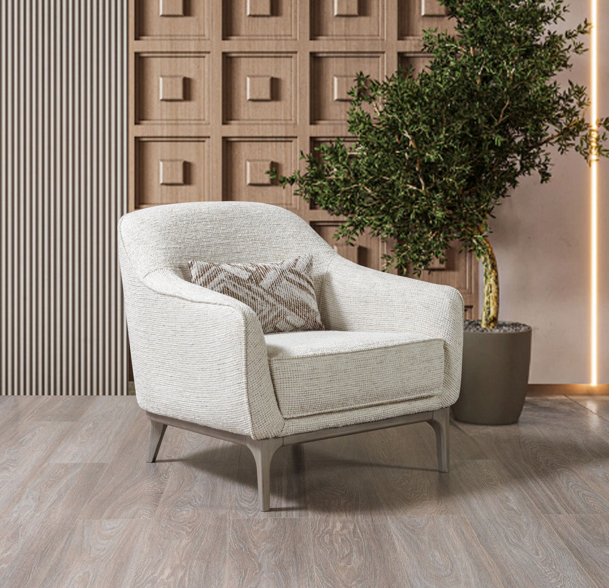Dylan Ivory Linen Chair – Harwin Furniture