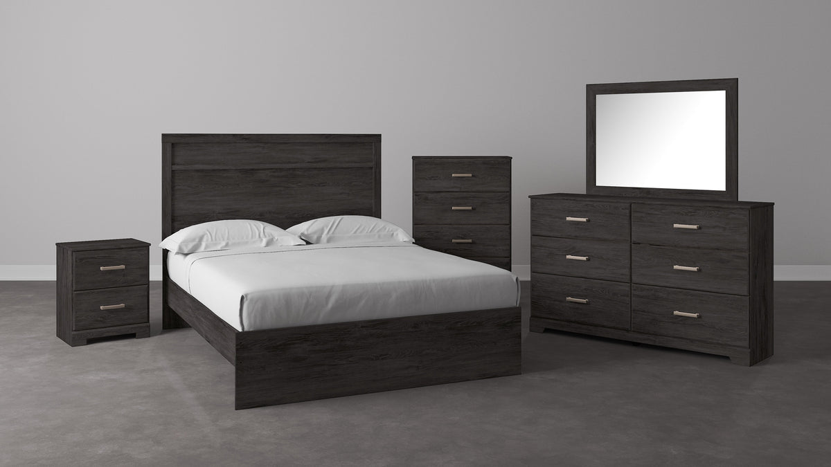 Belachime Black Panel Bedroom Set B2589 – Harwin Furniture