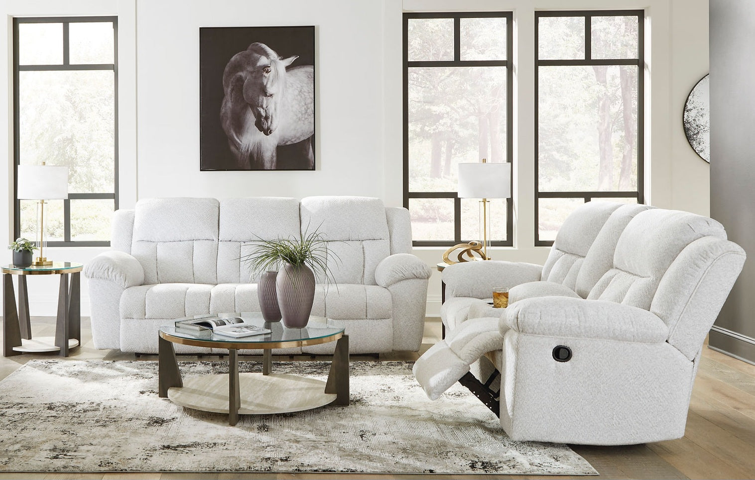 Frohn Snow Reclining Sofa and Loveseat 37405 – Harwin Furniture