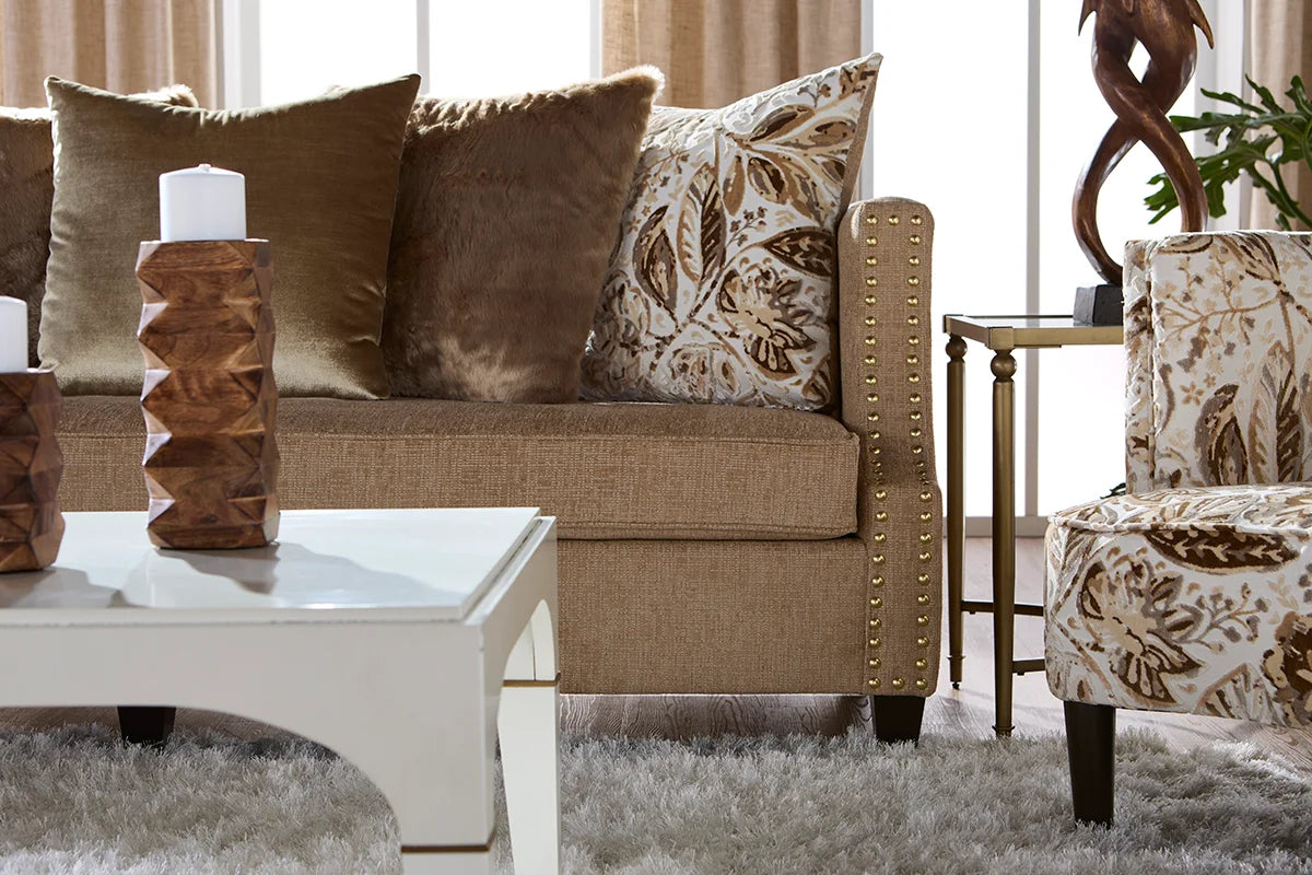 Simone Flax Brown Sofa and Loveseat S17750 – Harwin Furniture